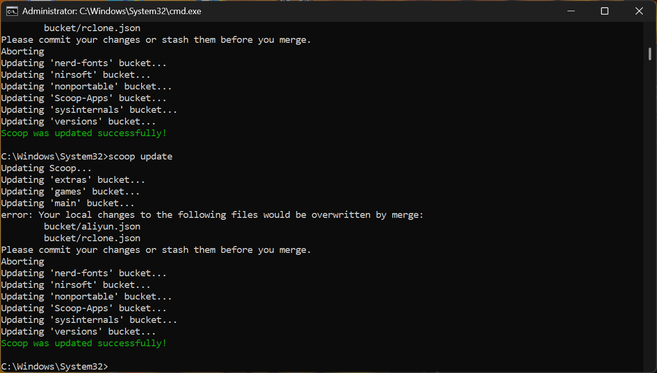 Error updating bucket "main" · Issue #5264 · ScoopInstaller/Scoop · GitHub