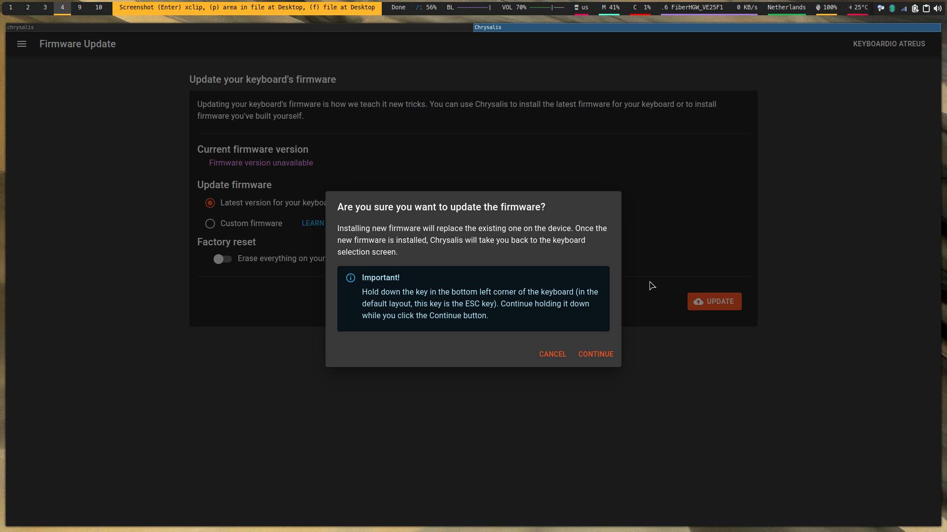 "Error flashing the firmware" Keyboardio Atreus at Archlinux · Issue #1275 · keyboardio ...