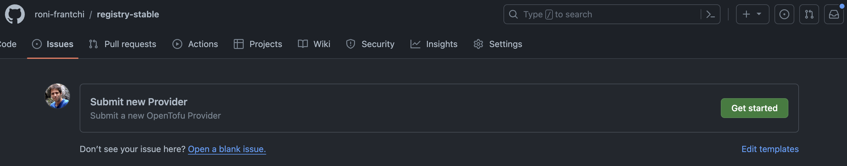[rfc] Adding A New Provider Module To Registry Via Github Issues · Issue 916 · Opentofu