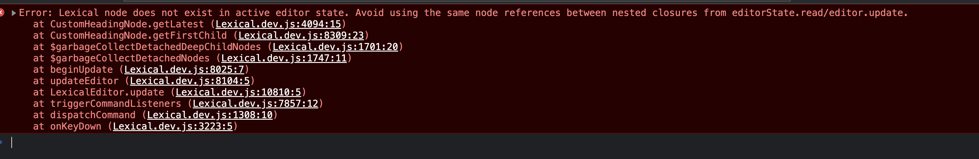 Bug: CMD + Backspace doesn't delete a custom node text · Issue #4452 · facebook/lexical · GitHub