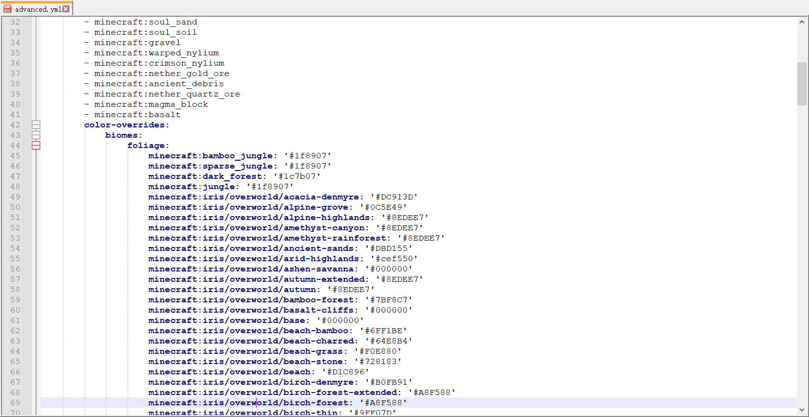 Request custom biome color list · Issue #289 · IrisDimensions/overworld · GitHub