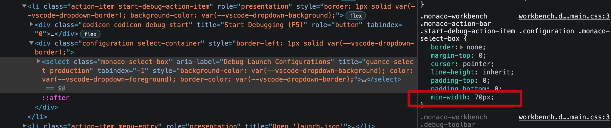 Feature Request: automatic minimum width for debug configuration naming · Issue #180030 ...