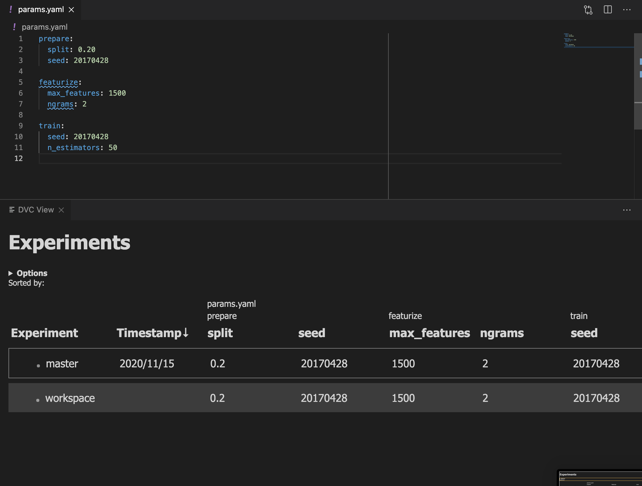 Resolve design discrepancies in the Webview table · Issue #8 · iterative/vscode-dvc · GitHub