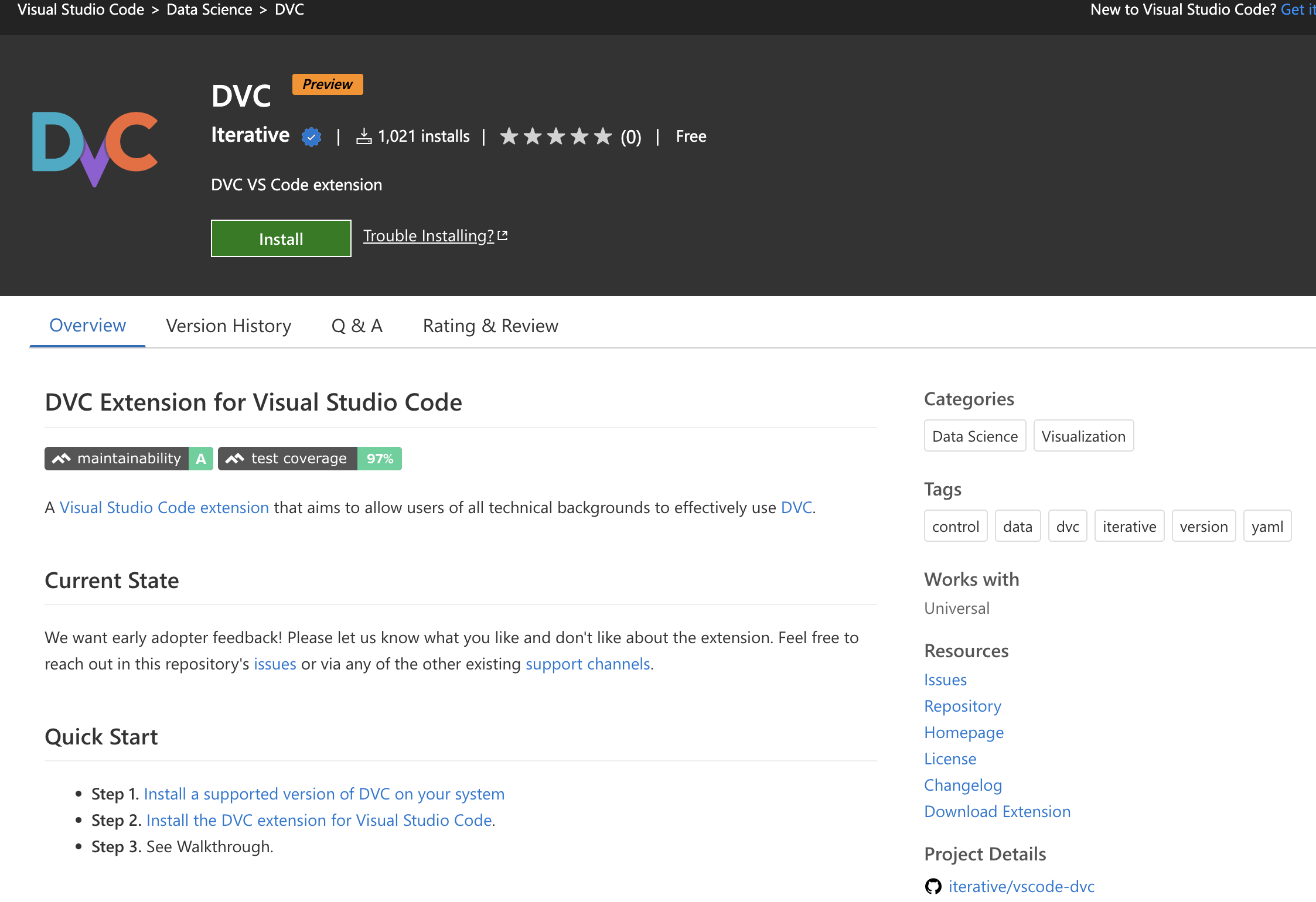 Repo banner · Issue #1631 · iterative/vscode-dvc · GitHub