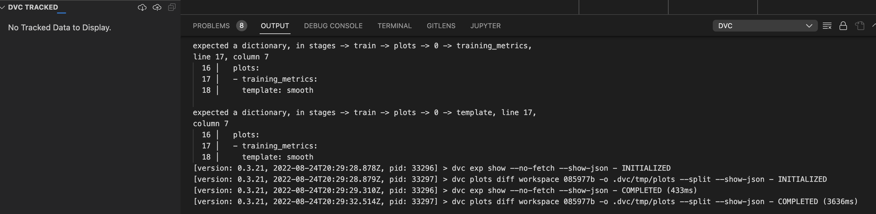 Data trees - recover faster after problem is fixed · Issue #2255 · iterative/vscode-dvc · GitHub