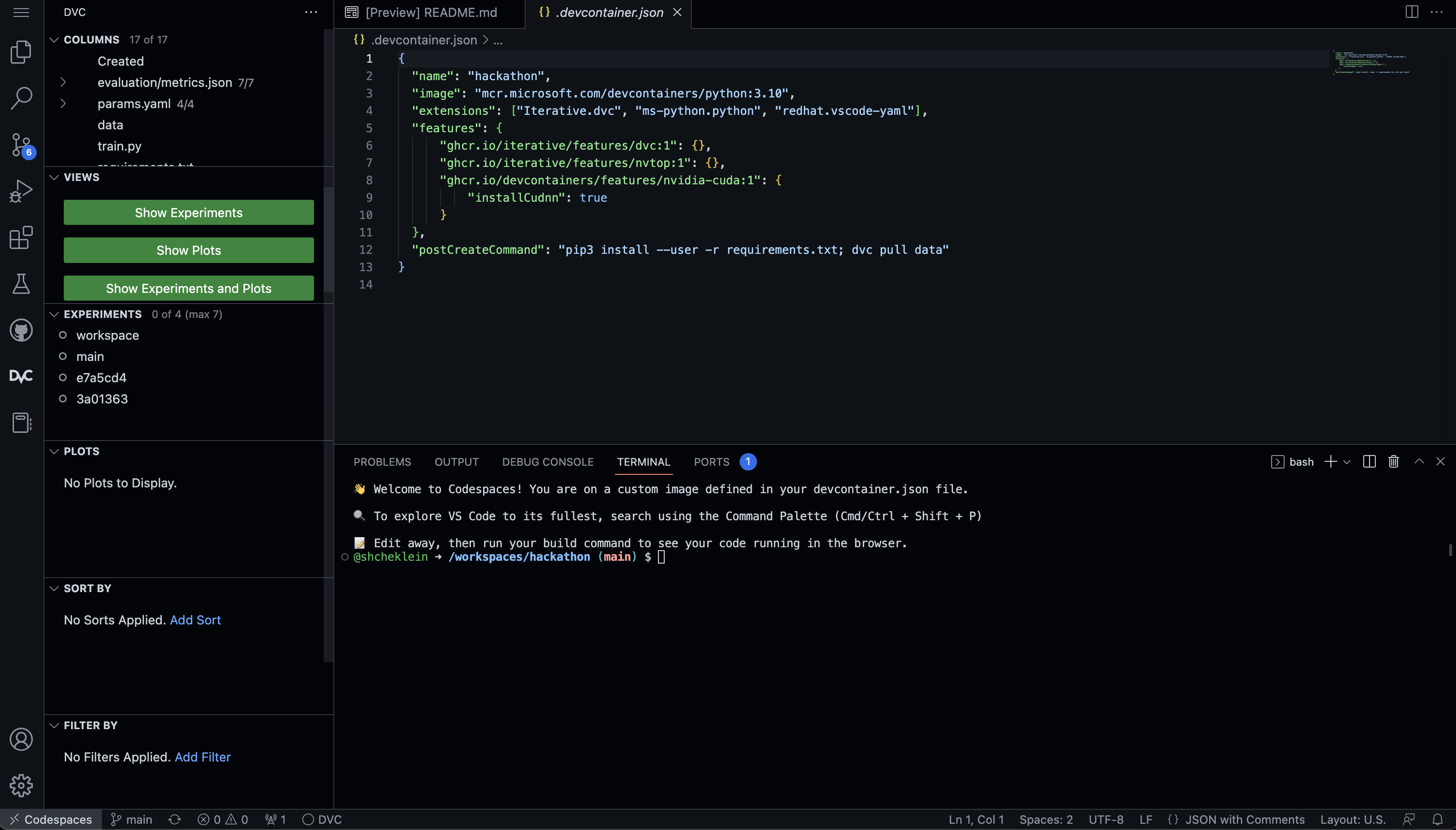 Move Views side panel to the very top · Issue #2900 · iterative/vscode-dvc · GitHub