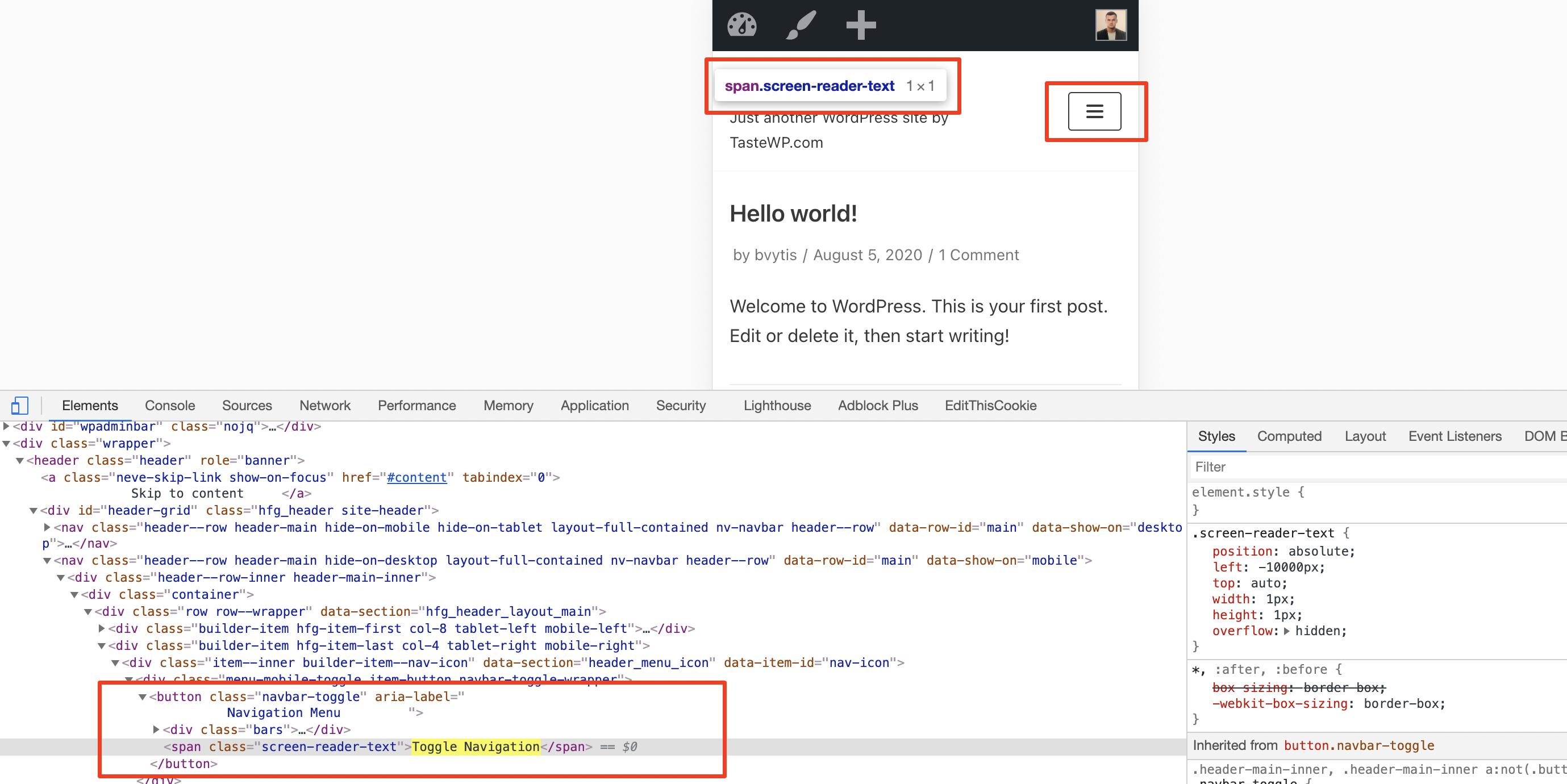 Visual label: Toggle Navigation not in Navigation Menu · Issue #2782 · Codeinwp/neve · GitHub