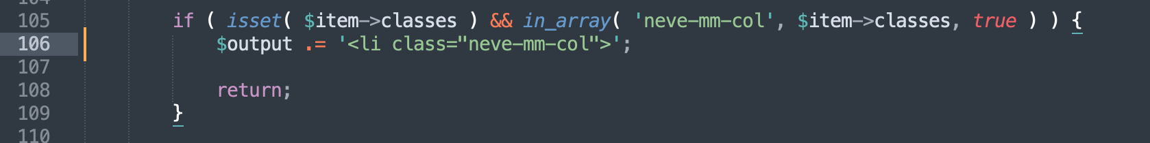Allow adding additional classes when creating Neve Mega menu · Issue #3153 · Codeinwp/neve · GitHub