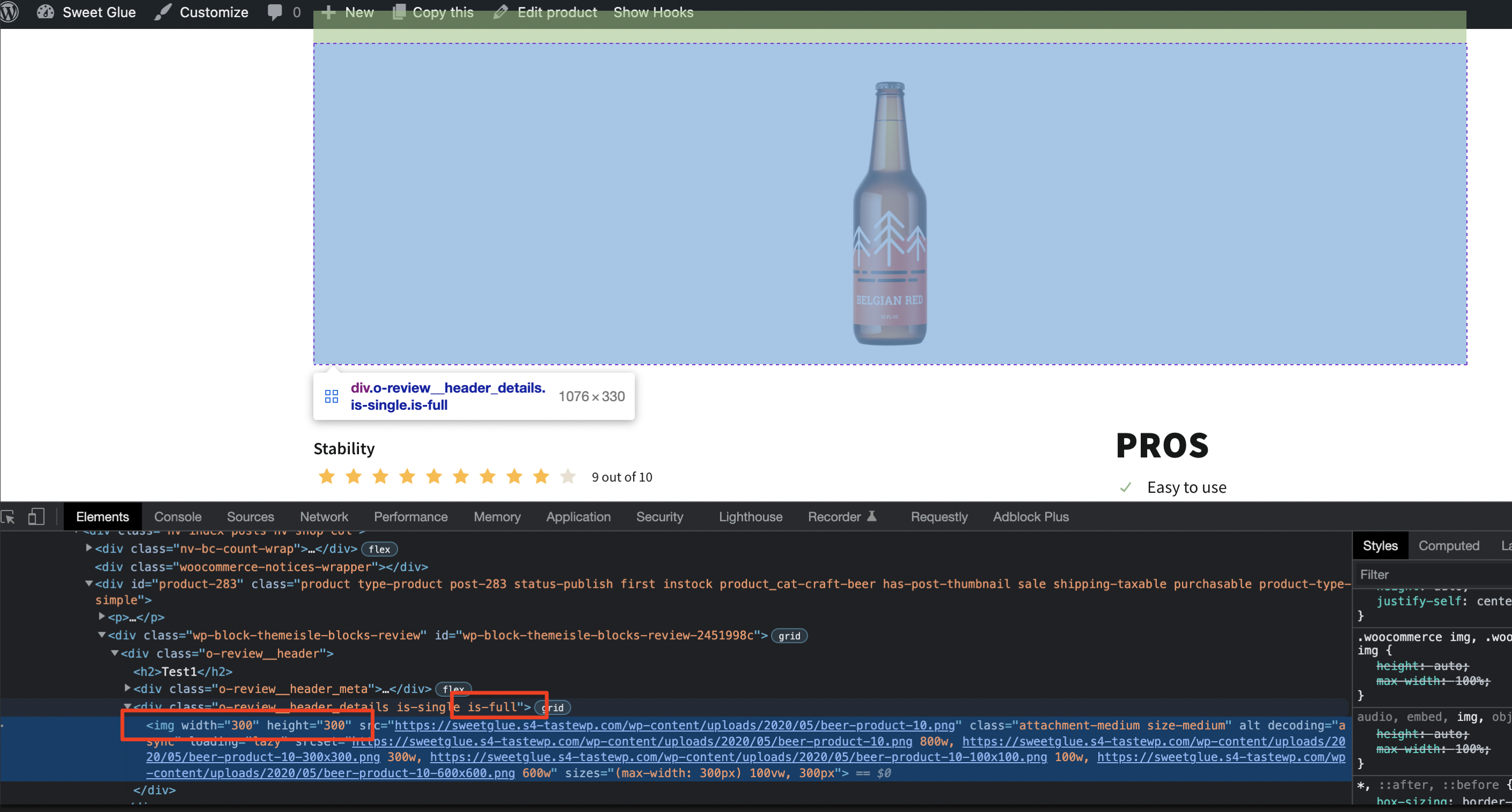 Image size cannot be changed for Product Review block · Issue #1397 · Codeinwp/otter-blocks · GitHub