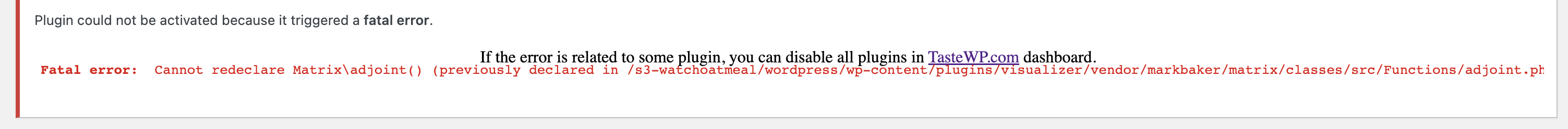Compatibility Conflict With Plugin Front End Users Not Possible To Activate Visualizer