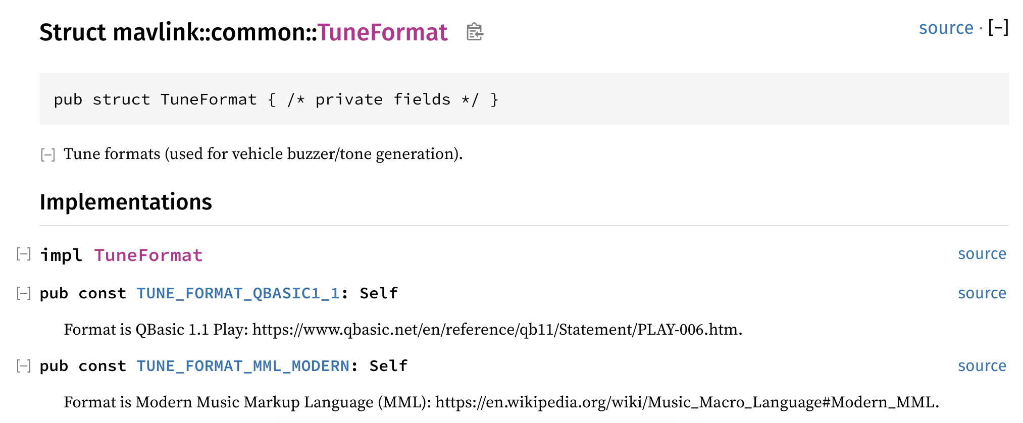 TuneFormat does not exist on rust-mavlink · Issue #120 · mavlink/rust-mavlink · GitHub