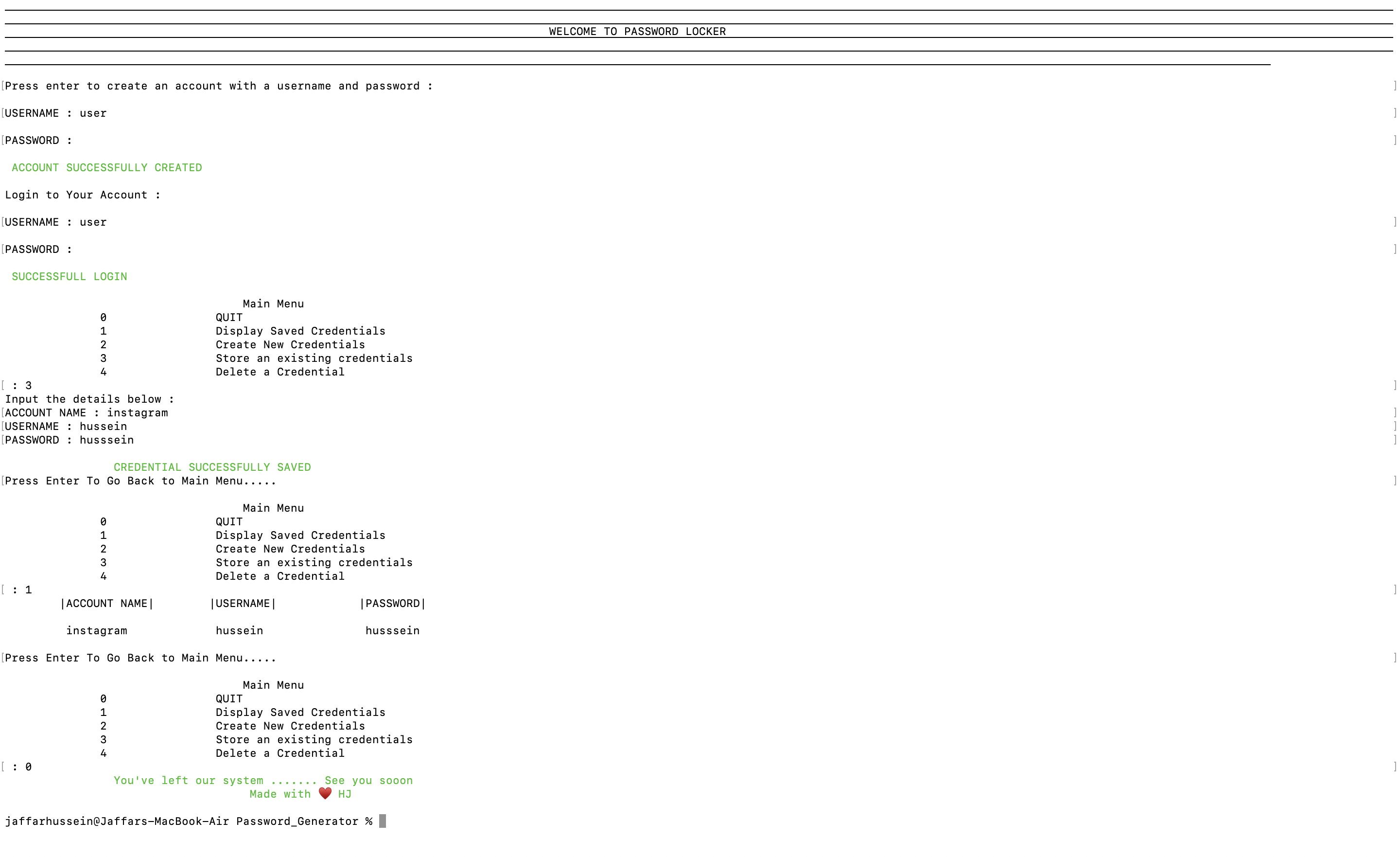 GitHub - Hanan-Hussein/PasswordLocker: A simple python application that ...