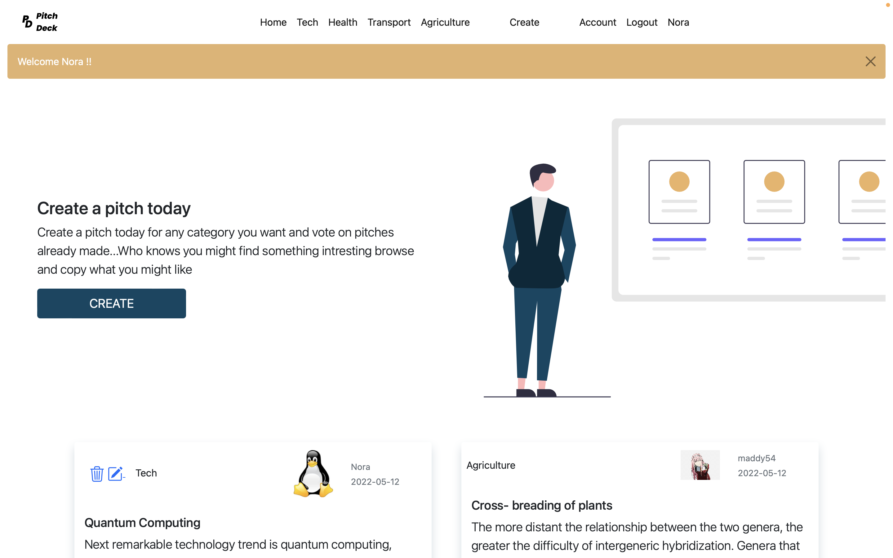 GitHub - Hanan-Hussein/Pitch-Deck: This is a pitch application where a ...