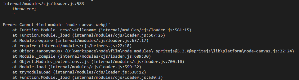 试了一下在node端的示例,报错不能用 · Issue 152 · Spritejs Spritejs · Github