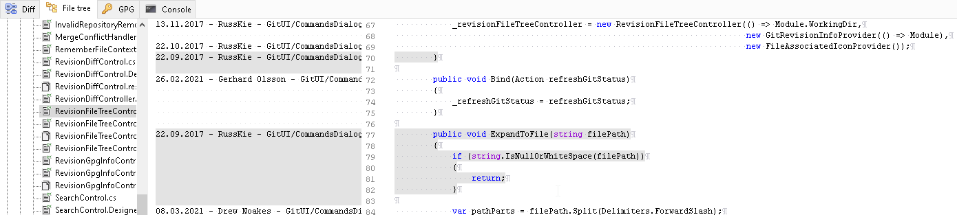 Blamecontrol Make Commit Info Gutter Collapsible · Issue 9436 · Gitextensionsgitextensions