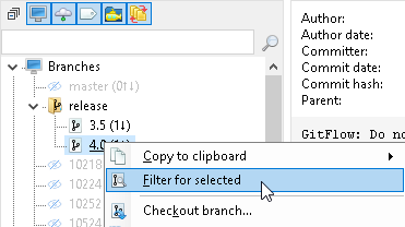 Impossible to switch between branches if revision filter is set to "current branch" · Issue ...