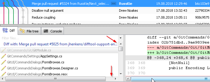 Diff list: Collapse indicator of headings not clickable and can be invisible · Issue #5332 ...