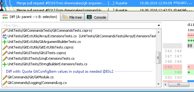 Diff list: Collapse indicator of headings not clickable and can be invisible · Issue #5332 ...