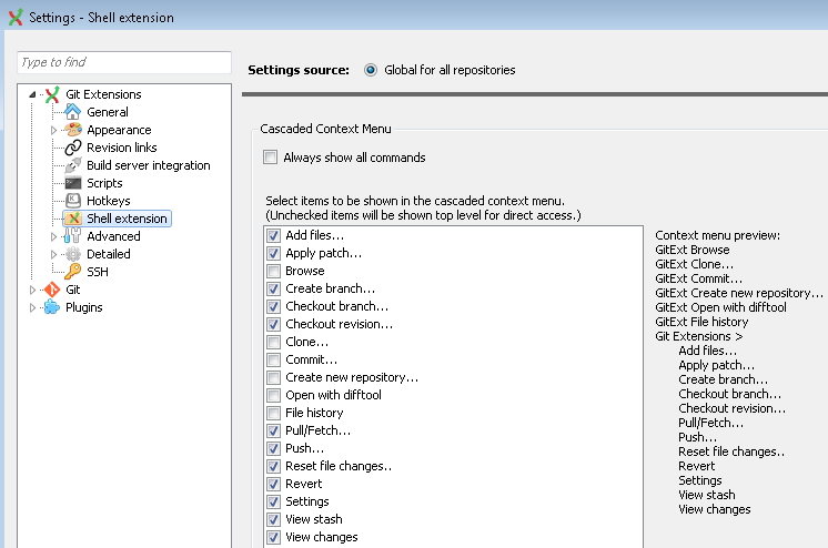 Context Menu Handlers Not Showing · Issue 6425 · Gitextensionsgitextensions · Github 