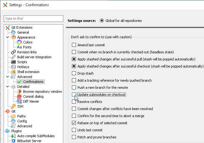 Incorrect placement of "Update submodules on checkout" setting · Issue #7290 · gitextensions ...
