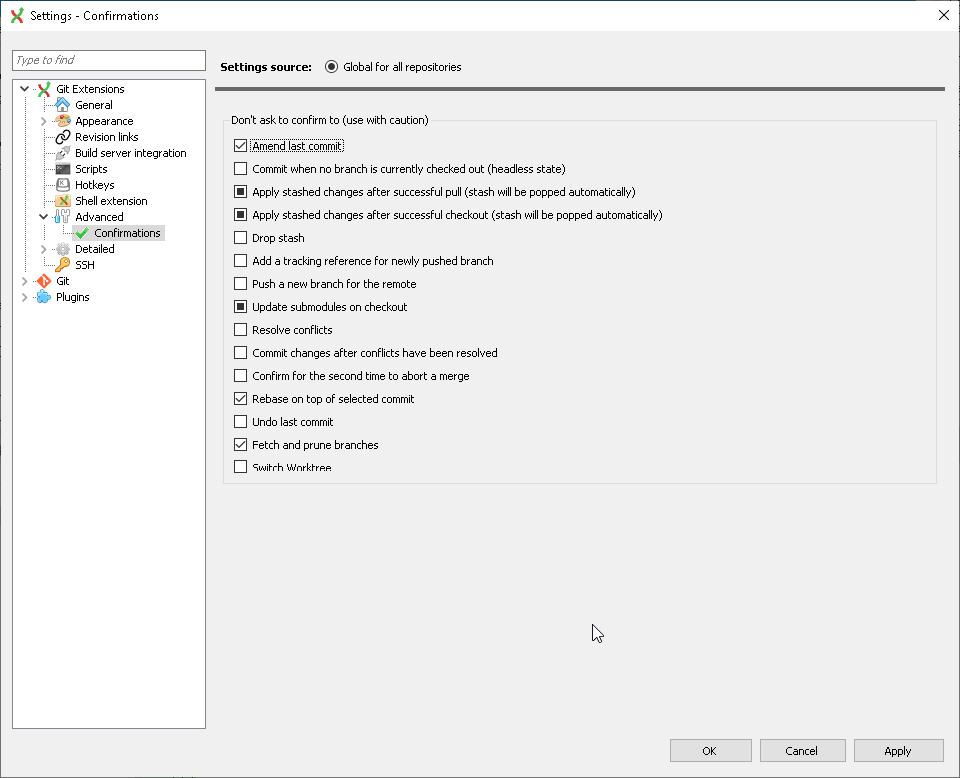 Settings | Confirmations truncated · Issue #7387 · gitextensions/gitextensions · GitHub
