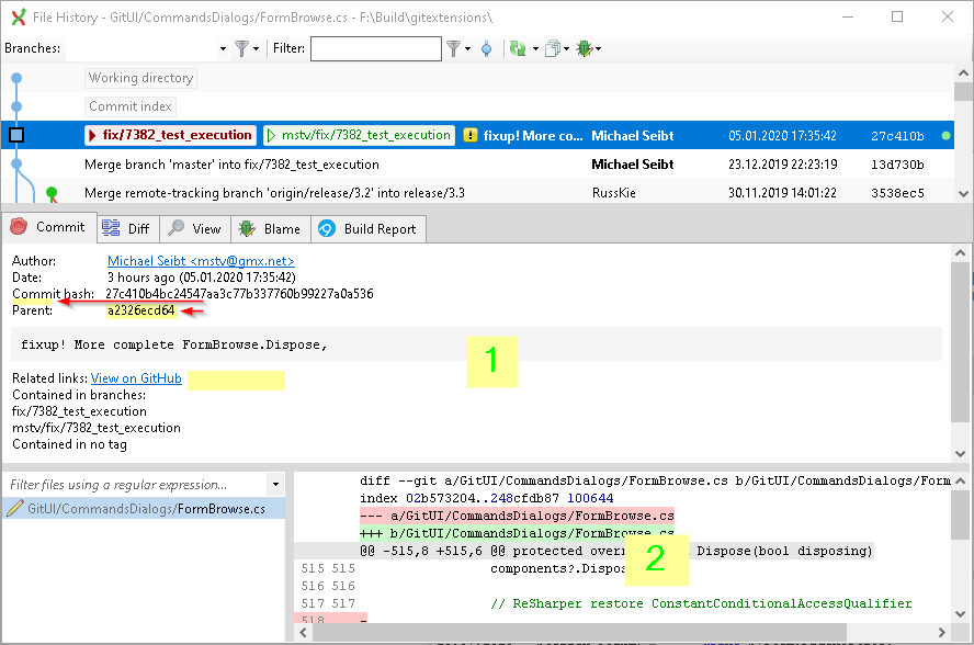 Redesign of FormFileHistory · Issue #7598 · gitextensions/gitextensions · GitHub