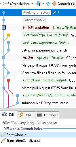 Tab "Diff" is not updated at changes for artificial commits · Issue #7875 · gitextensions ...