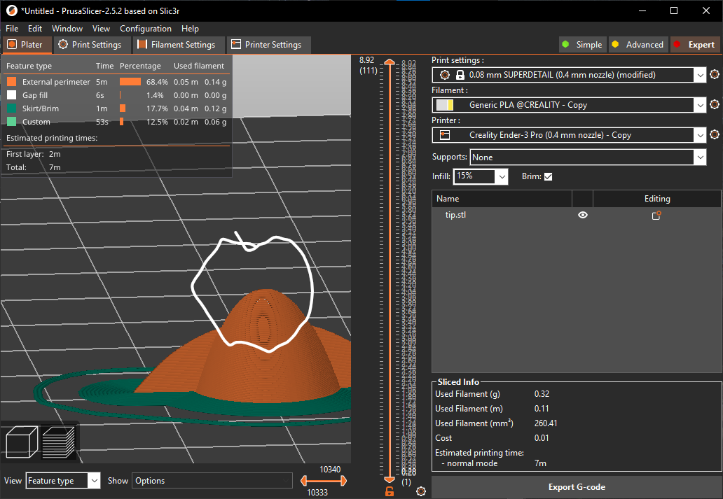 bad tip rendering with arachnid · Issue #10377 · prusa3d/PrusaSlicer · GitHub