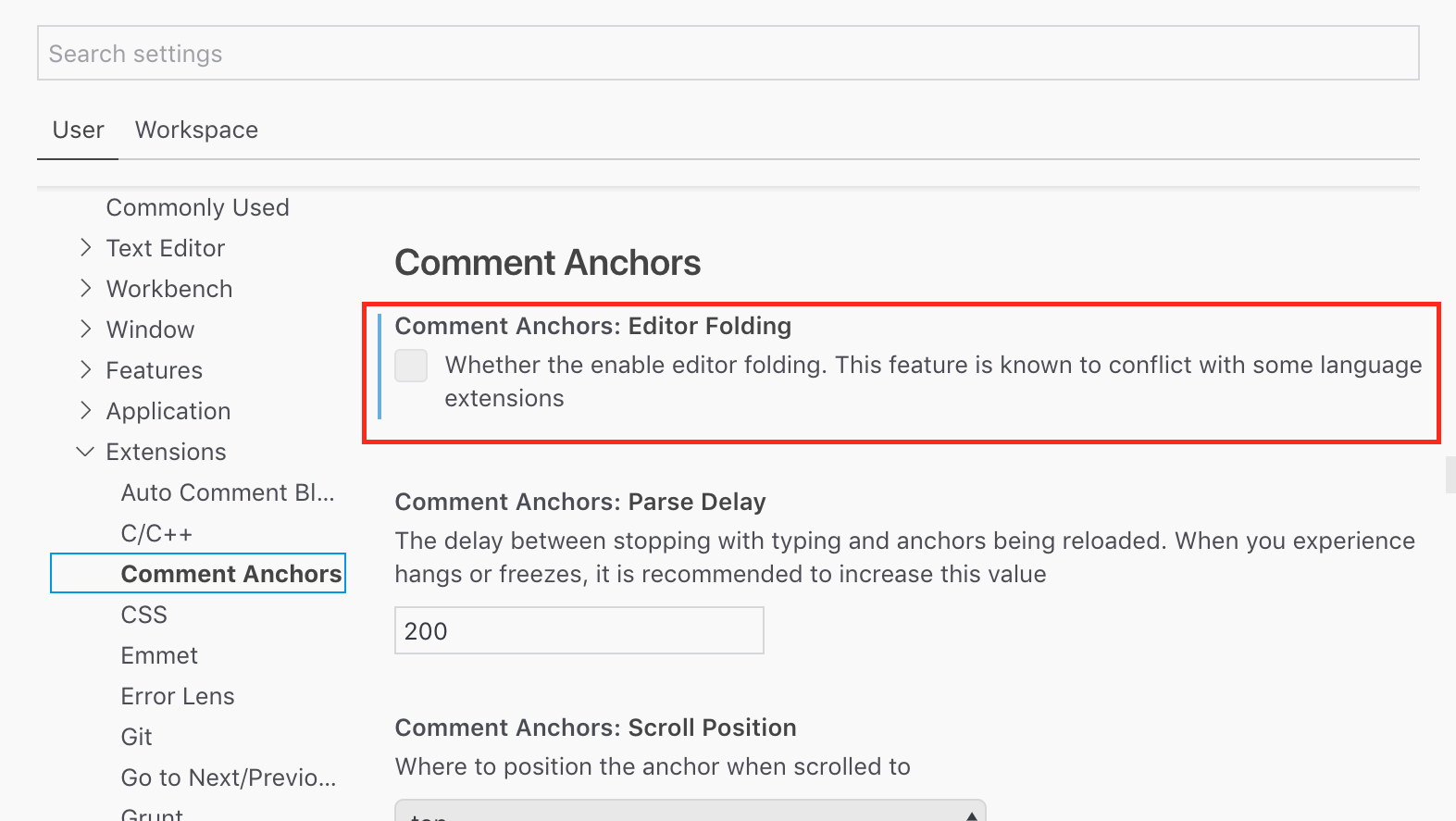[bug]Comment Anchors broken the vs code collapse/expand feature · Issue #61 · StarlaneStudios ...