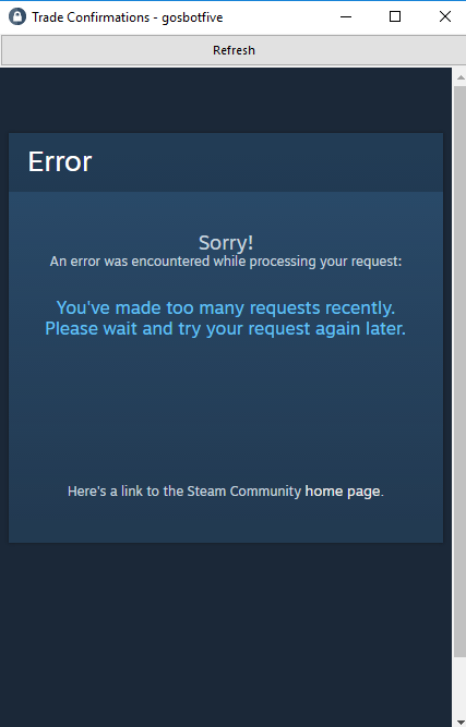 Error Message Trade Confirmations · Issue #476 · Jessecar96/SteamDesktopAuthenticator · GitHub