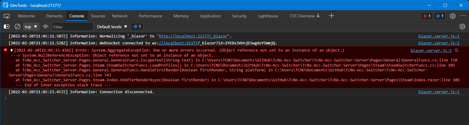 Steam Null Reference Exception · Issue #170 · TCNOco/TcNo-Acc-Switcher · GitHub