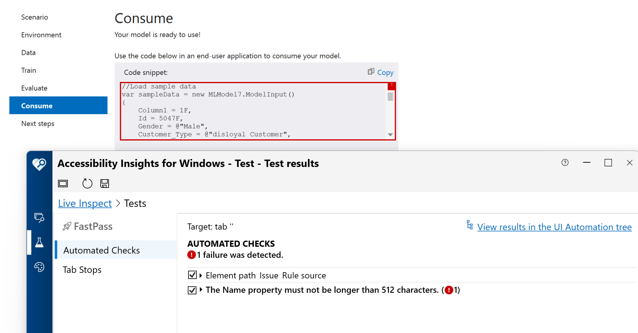 Text consume page acessbility issue · Issue #2157 · dotnet/machinelearning-modelbuilder · GitHub