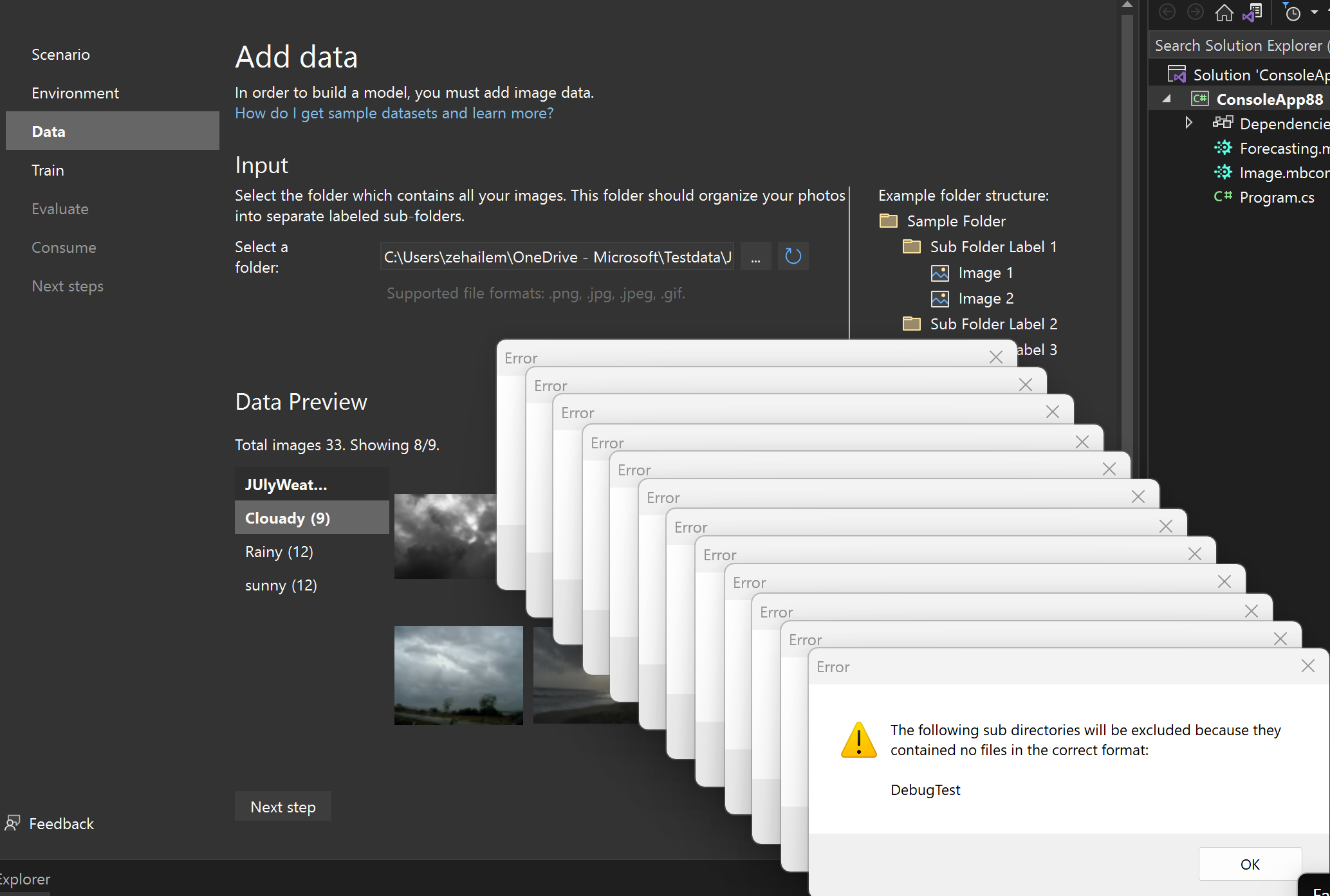 When Image folder contain unsupported format piles of error windows displayed. · Issue #2306 ...