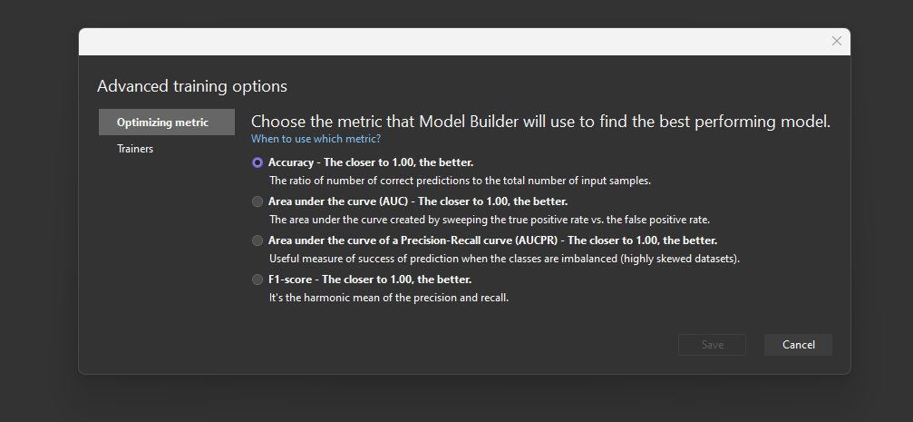 When we switch from multi to binary data classification and vice versa there is no metric ...