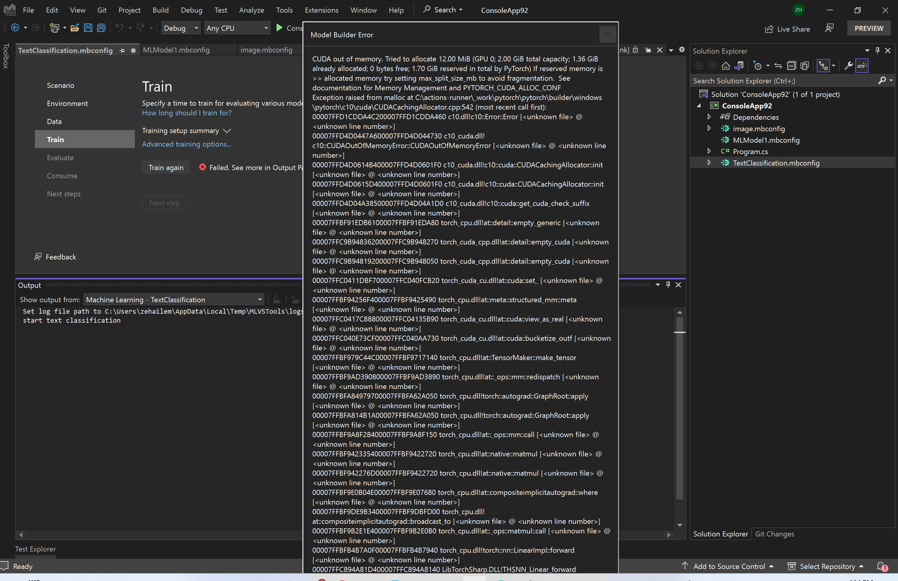 Model Builder error window displayed outside of border for long messages · Issue #2358 · dotnet ...