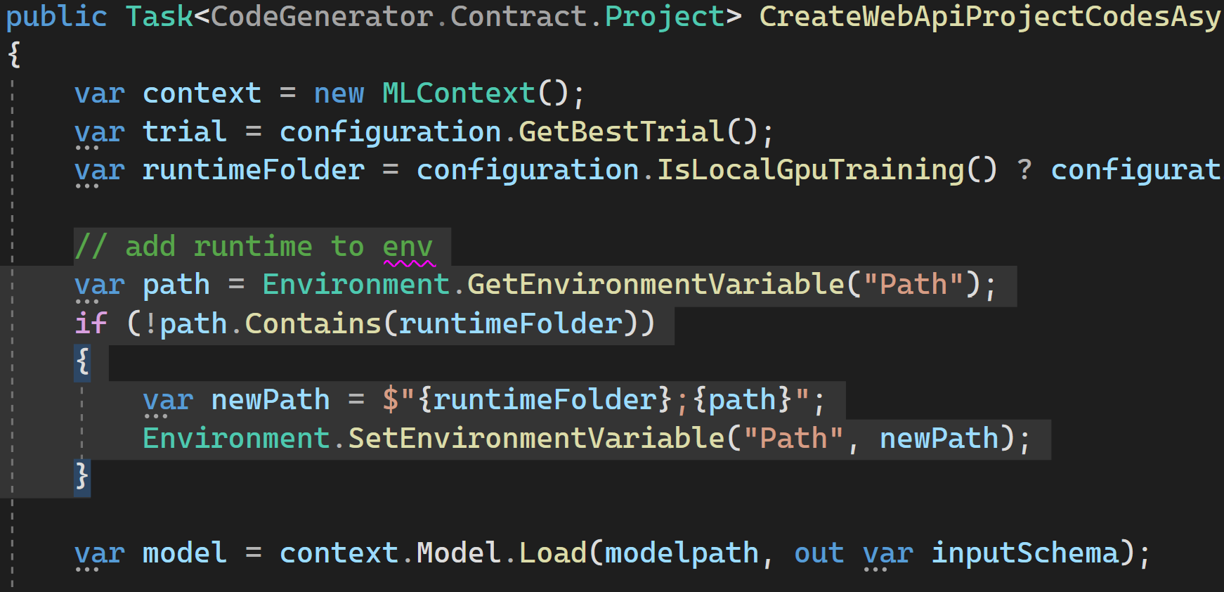 Text classification: The Code snippet would be blank on the Consume page after you close and ...