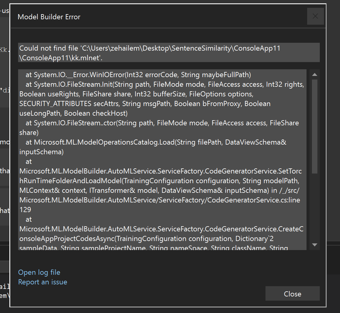 Renamimg mbconfig after training completed makes add sample project fail · Issue #2520 · dotnet ...