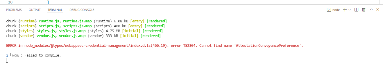 Cannot find name 'PublicKeyCredential' · Issue #1116 · okta/okta-auth-js · GitHub