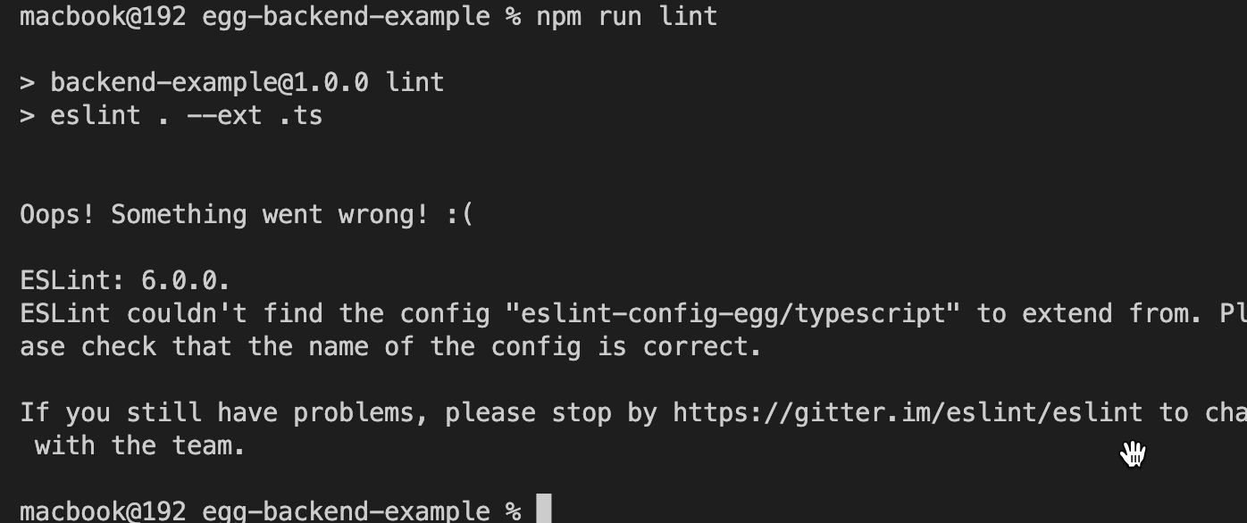 couldn't find the config "eslint-config-egg/typescript" to extend from. · Issue #5039 · eggjs ...