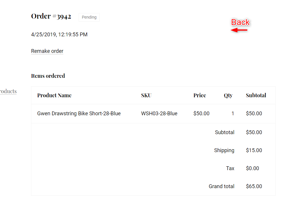 Add back button arrow on Order details page. · Issue #2802 ...