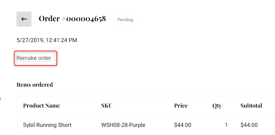 Remake order is not remaking the order - misleading behavior · Issue #2560 · vuestorefront/vue ...
