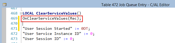 [Event Request] Table 472 OnSetStatusValue & OnClearServiceValues ...