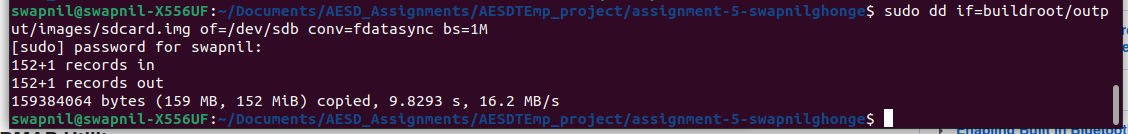 Buildroot image running sucessfully on Rpi Board · Issue #7 · cu-ecen-aeld/final-project ...
