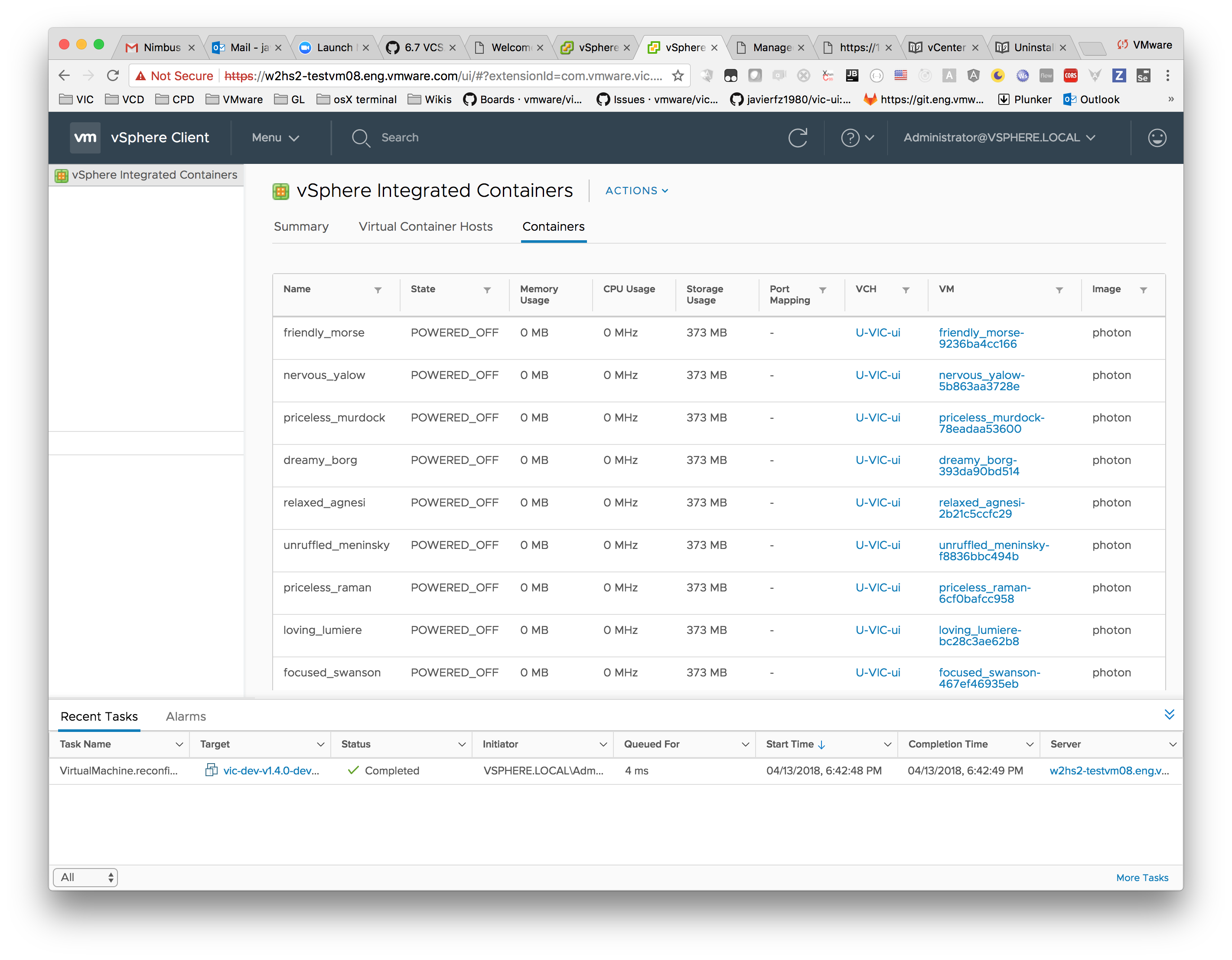 6.7 VCSA's H5C shows "Could not find any VIC appliance VM" despite ...