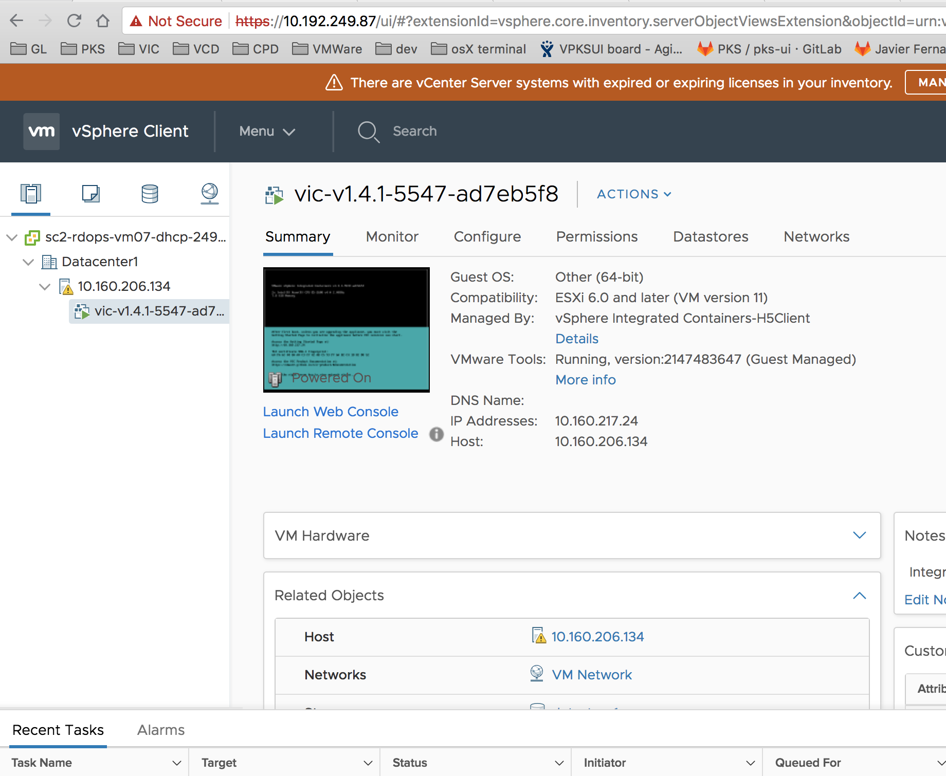 "Could not find any VIC appliance VM" error on vcenter VIC plugin page · Issue #8173 · vmware ...
