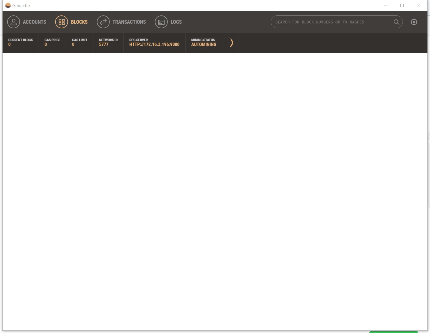 no accounts, blocks, transactions displayed on the interface · Issue #758 · trufflesuite/ganache ...