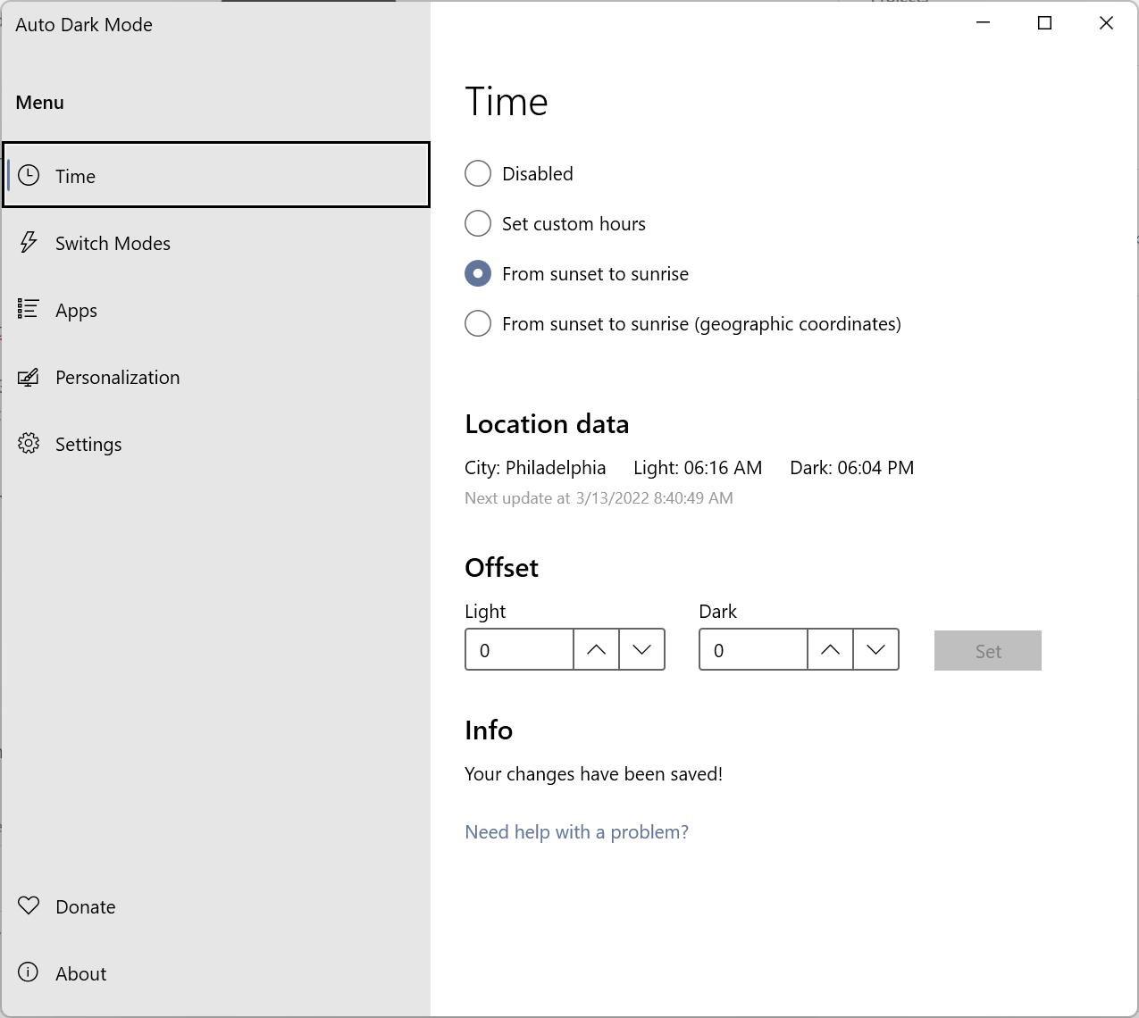Daylight savings time issue · Issue #434 · AutoDarkMode/Windows-Auto-Night-Mode · GitHub