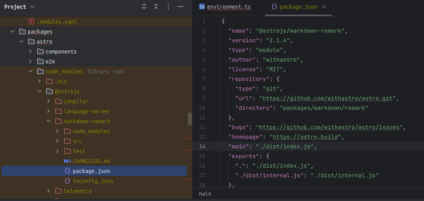 @astrojs/markdown-remark: pnpm package install has no dist directory · Issue #6992 · withastro ...