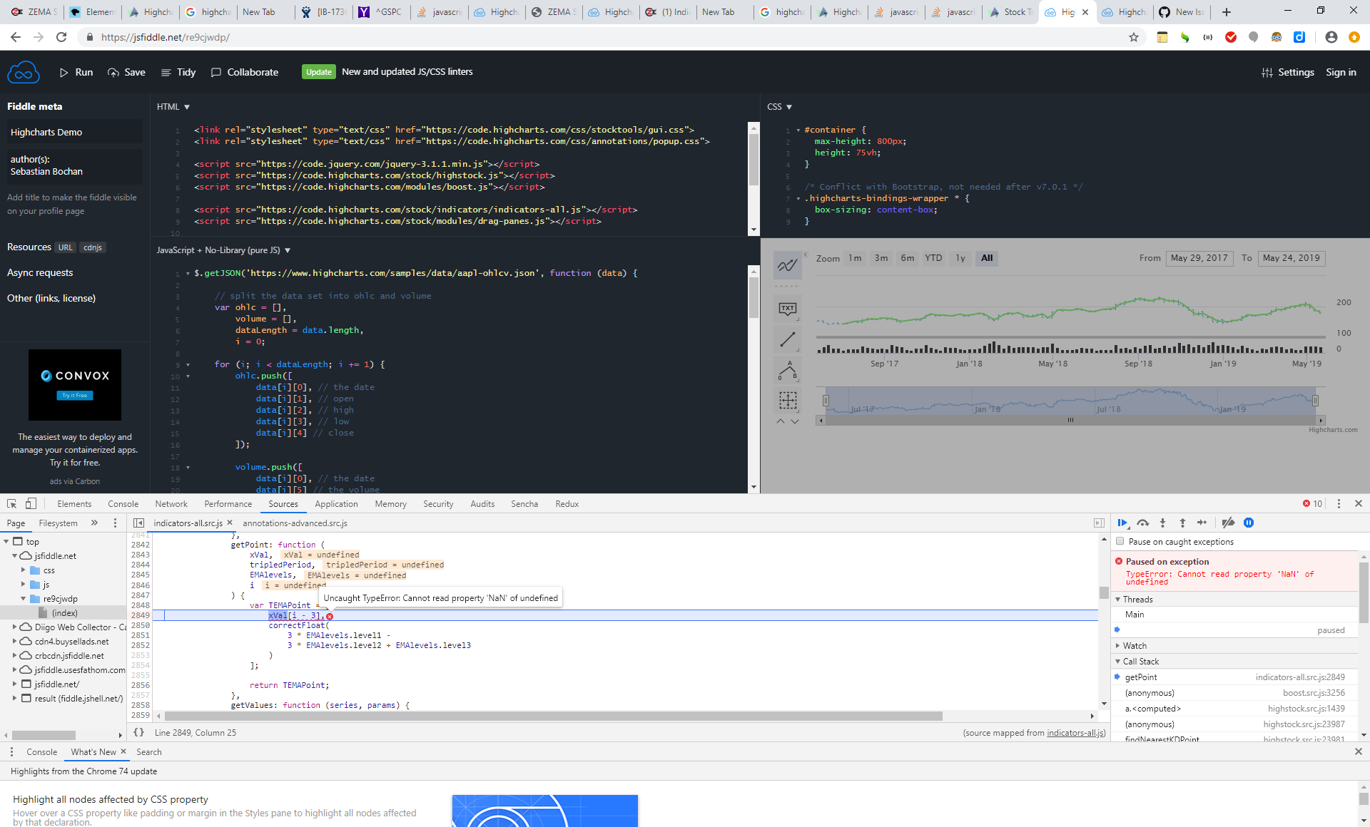 stock tool indicators- TEMA failed to update the tooltip when boost module is used · Issue ...