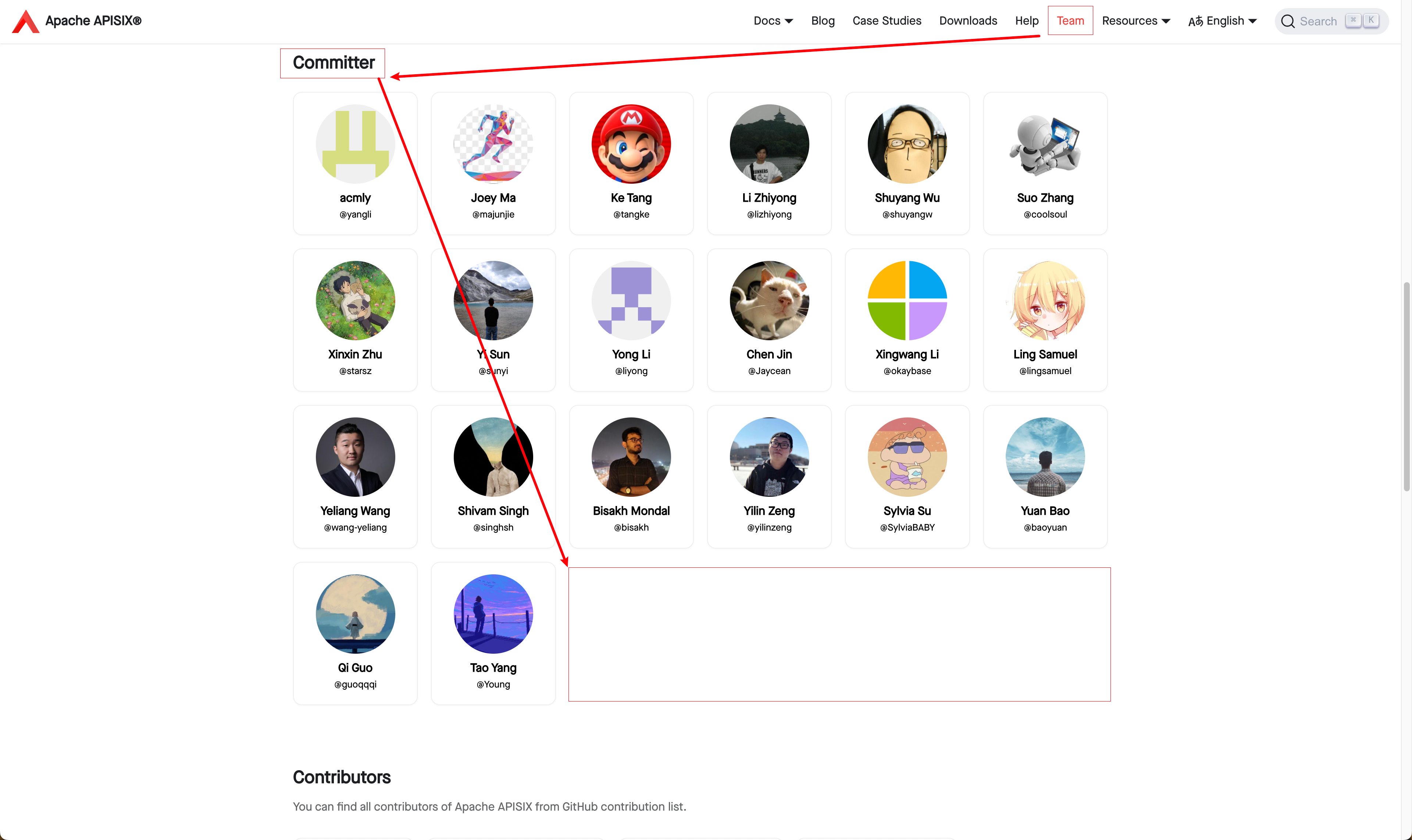 [Site]: Add new committers to the team page · Issue #1437 · apache/apisix-website · GitHub